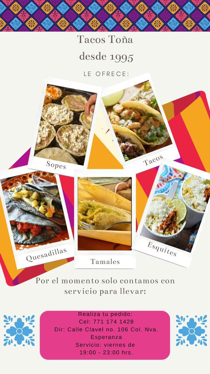 Menu at Tacos Toña - Xochihuacan restaurant, Xochihuacán