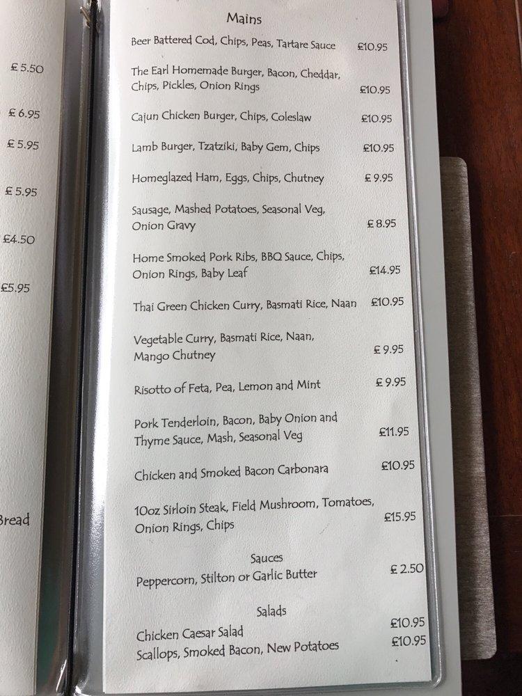 Menu at The Earl of Normanton pub & bar, Amesbury