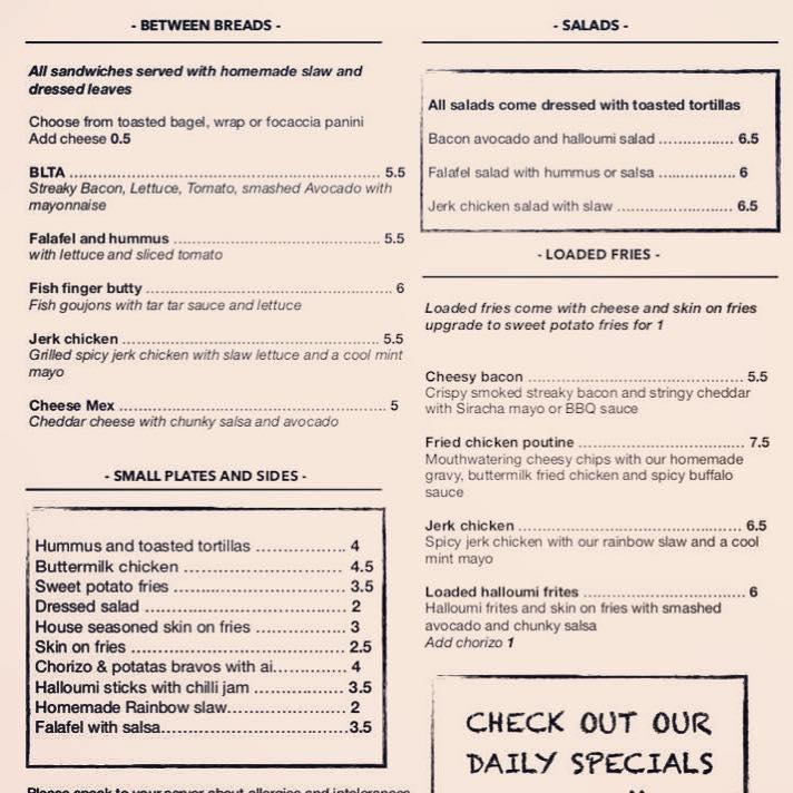 Menu at Buxton Road Cafébar & Coffee Hazel Grove Cafe, Hazel Grove