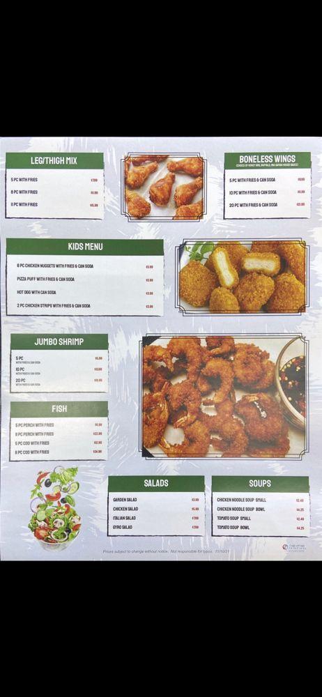 Menu at Pak Daman Burger & Sub restaurant, West Allis