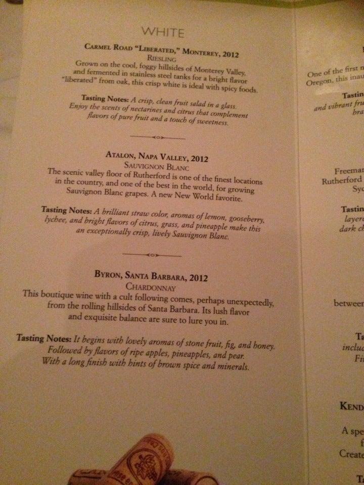 Menu at The Capital Grille pub & bar, Pittsburgh