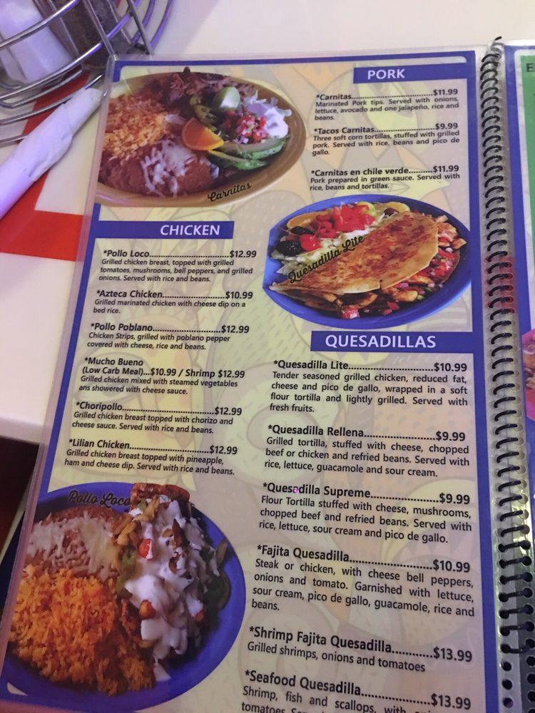 Menu at Blue Tequila Mexican Restaurant, Grill & Cantina, North Port
