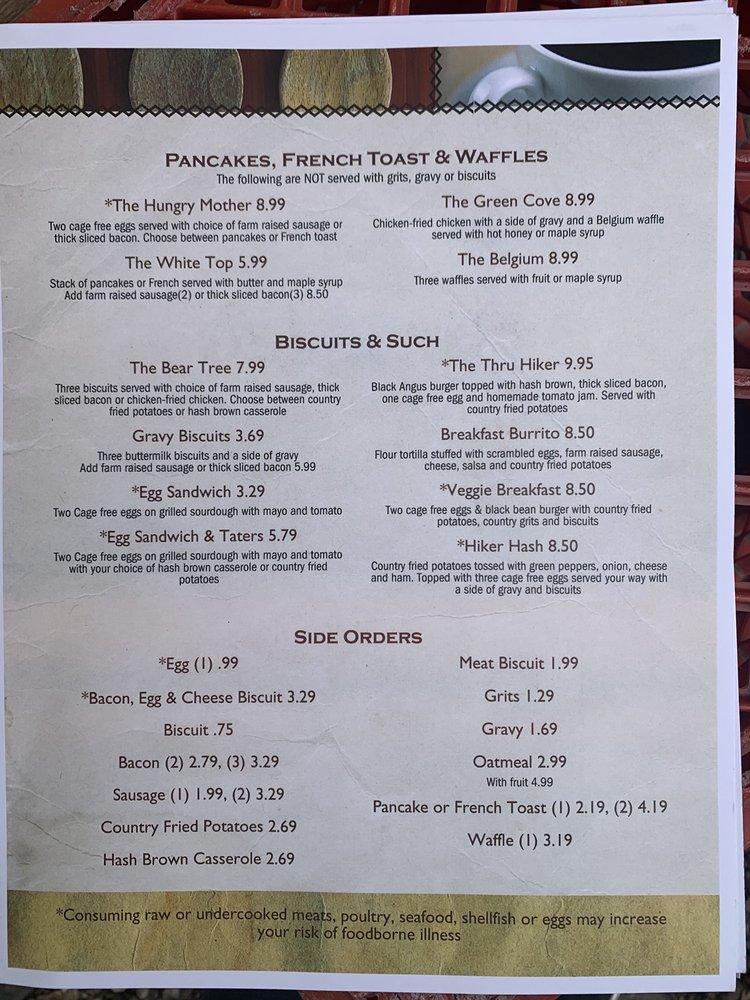 Menu at Damascus Diner cafe, Damascus