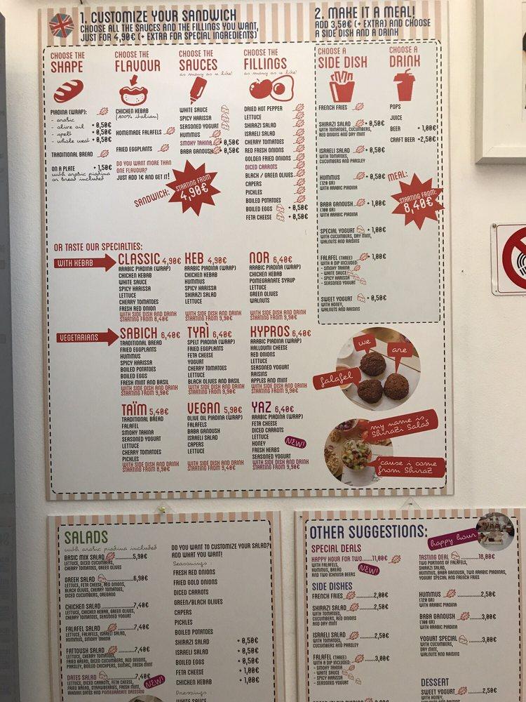 Menu at Hua Cheng restaurant, Milan