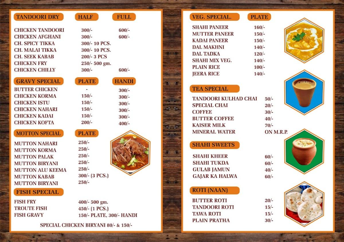 Menu at Meerut Khana Khazana (Halal Hotel in Manali / Halal Resturant ...