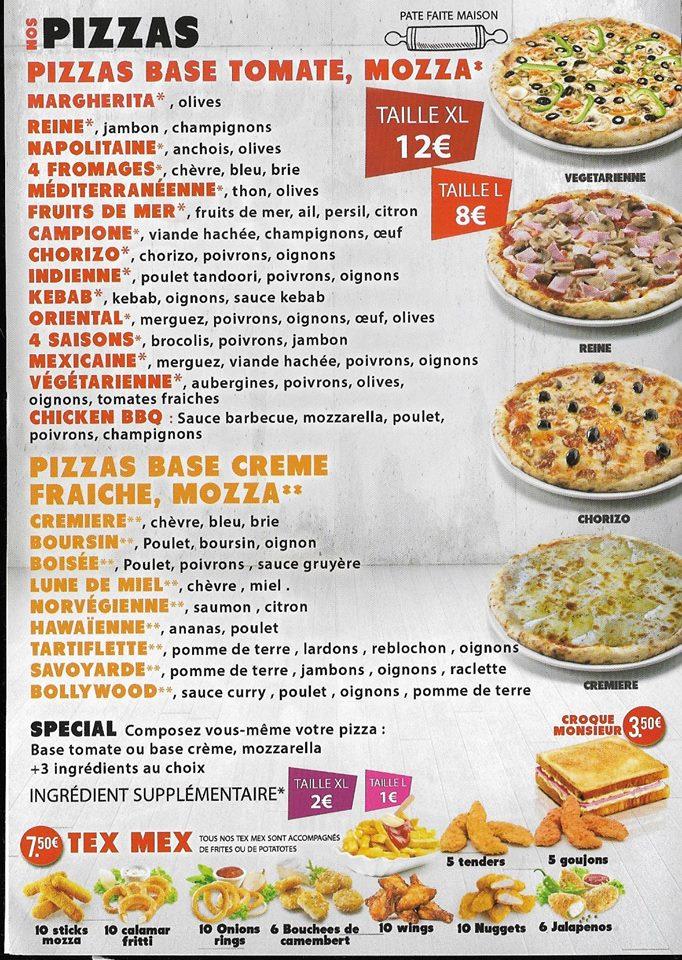 Menu au Tacos & Co restaurant, Thonon-les-Bains