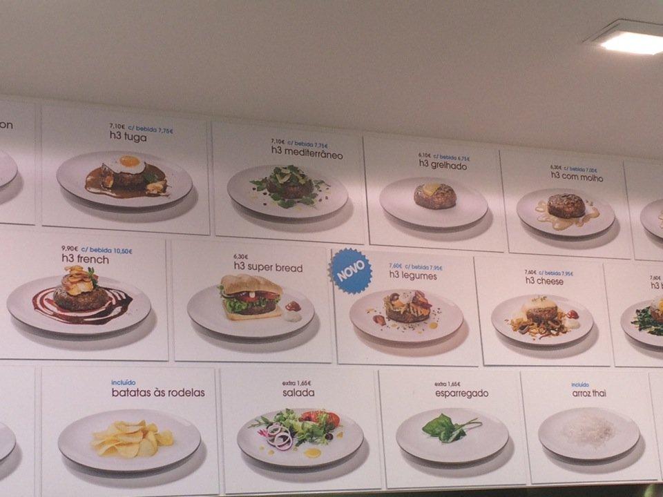 Menu em h3 restaurante, Almada, R. Sérgio Malpique 2