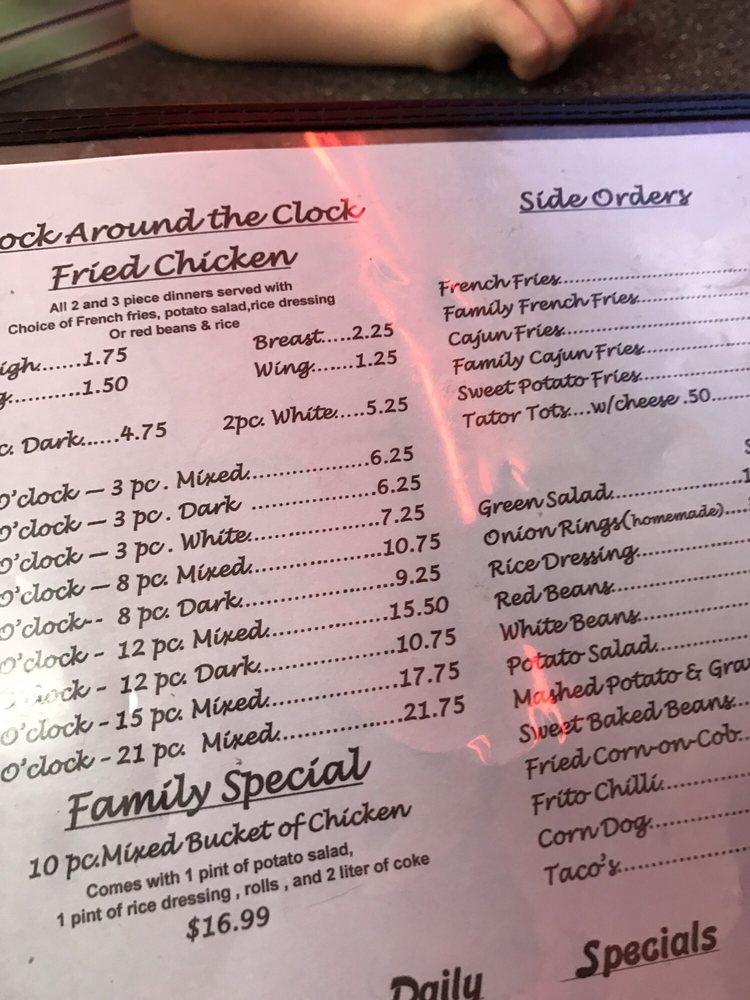 Menu at Duffy's Diner restaurant, New Iberia