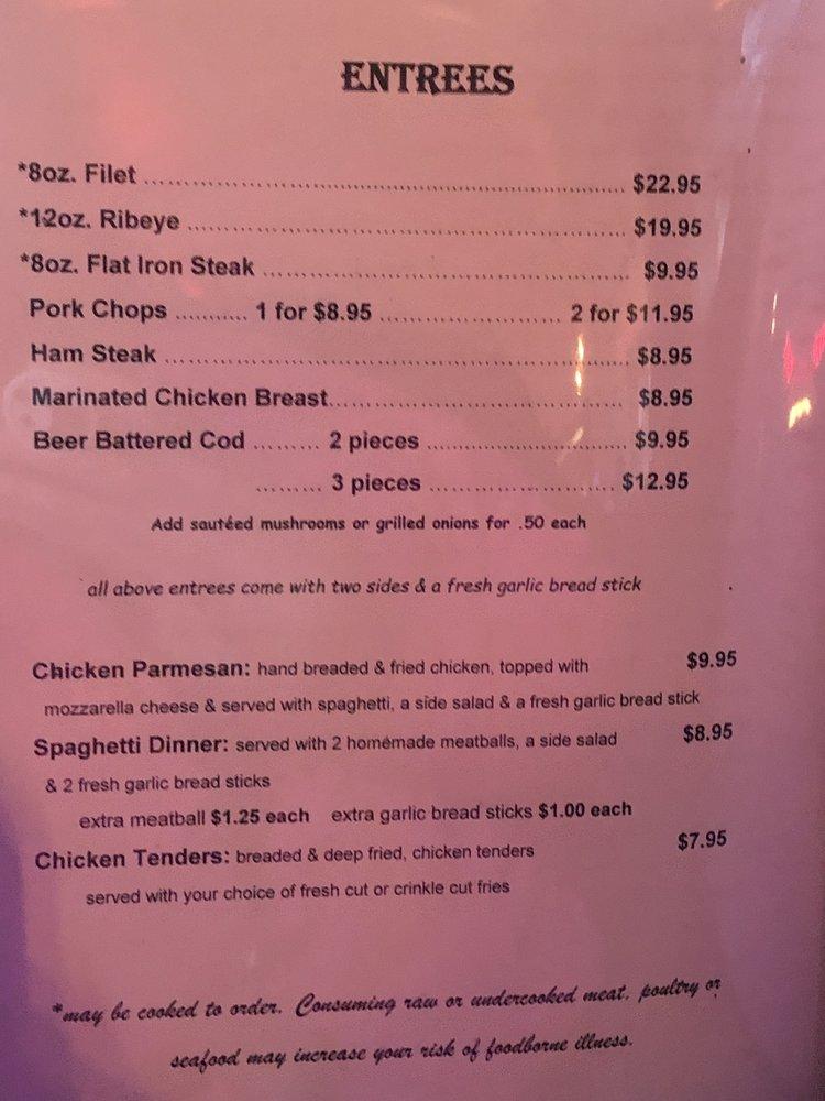 Menu at Towpath Tavern pub & bar, Bolivar, 225 Canal St