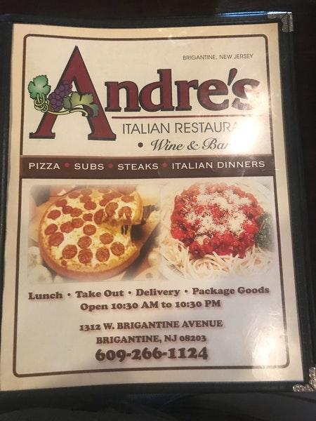 Menu at Andre's Wine Bar & Grill, Brigantine