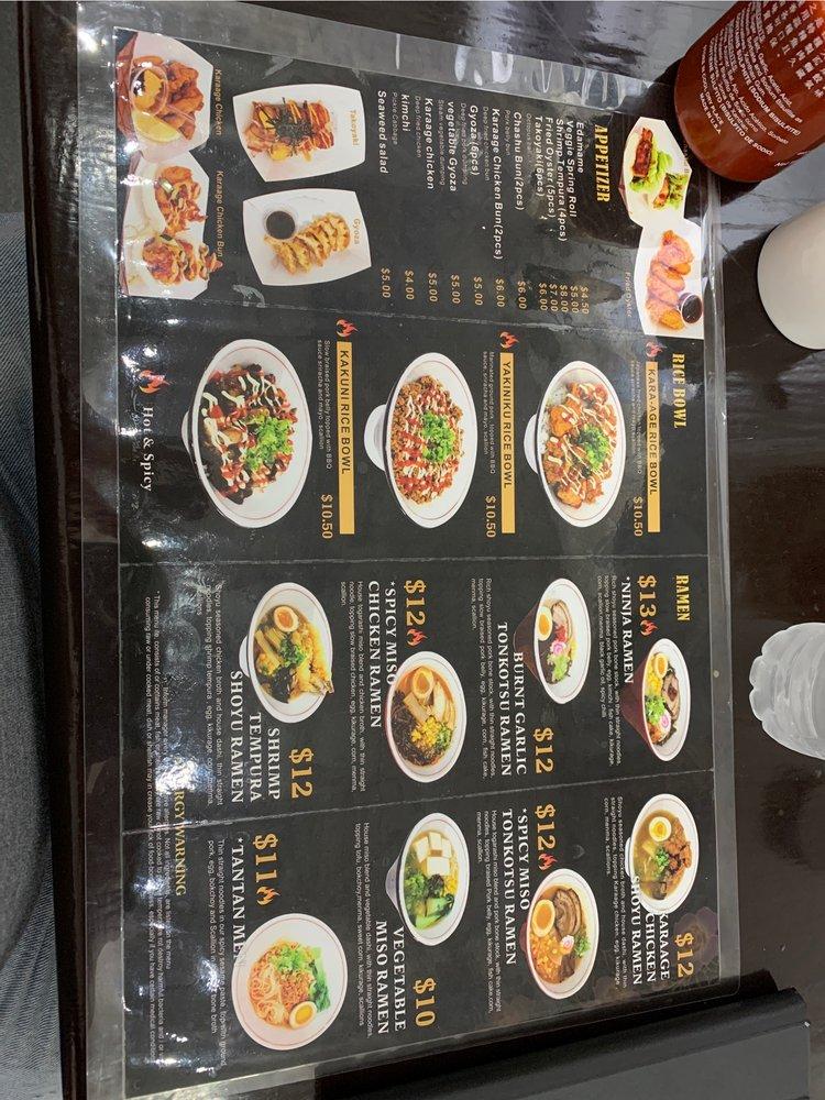 Carta del restaurante Ninja Ramen & poke Bowl, Babylon