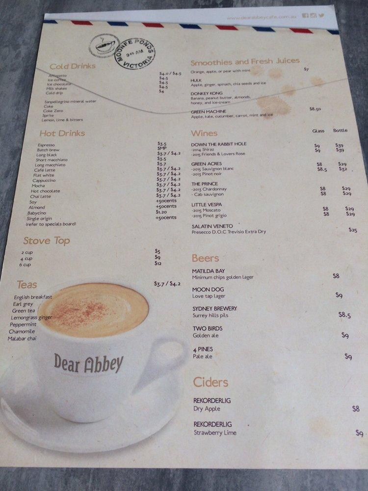 Menu at Quarter Two Cafe, Moonee Ponds