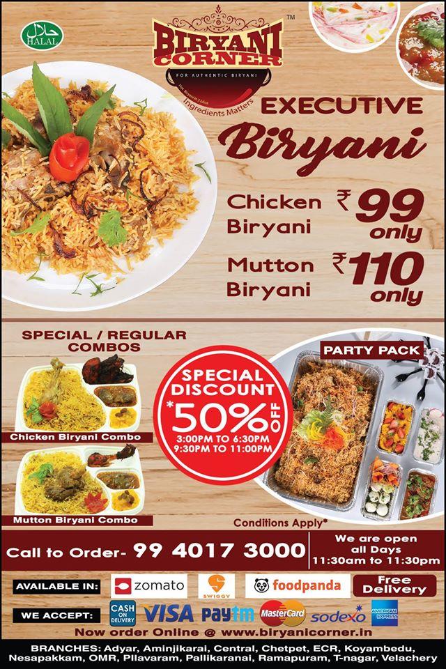 Menu at Biryani Corner, Chennai, 1126, Poonamalle High Road