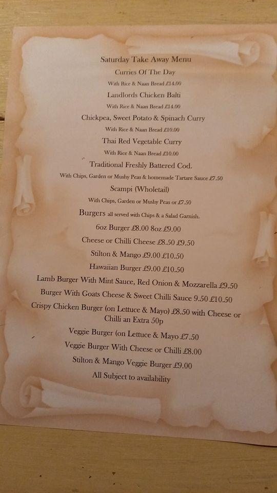 Menu at Kings Head pub & bar, Kingsdown, Upper Street