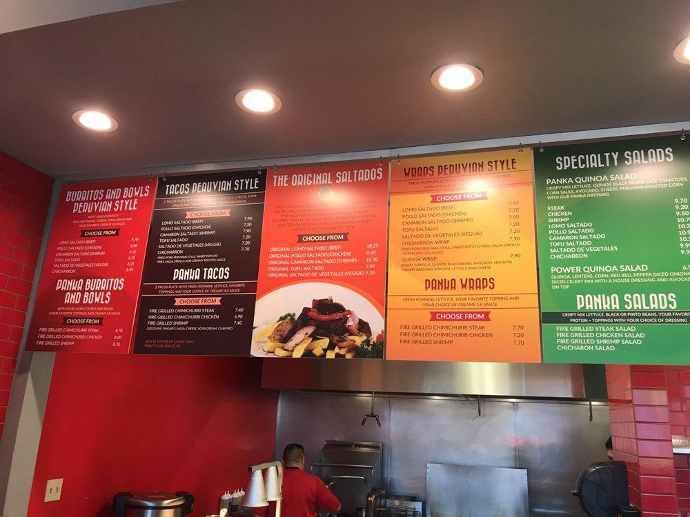 Menu at Red Panka restaurant, Redlands, W Redlands Blvd B
