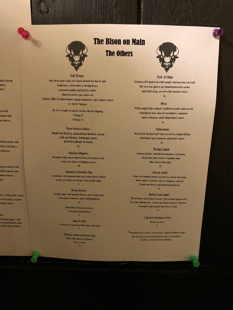 Menu at The Bison pub & bar, Bothell