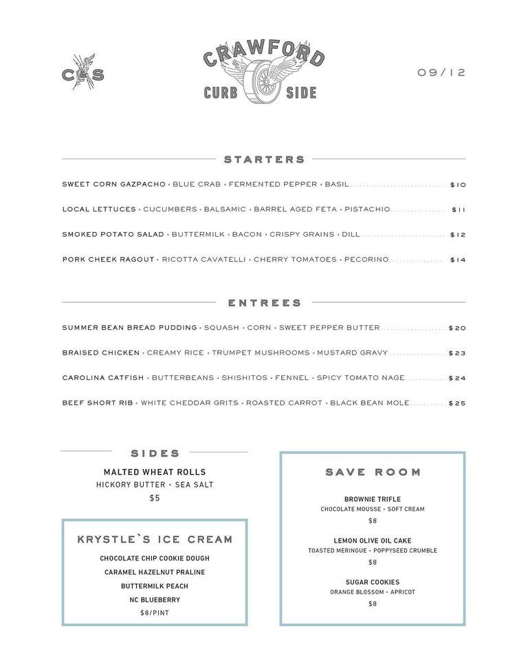 Menu at Crawford and Son pub & bar, Raleigh