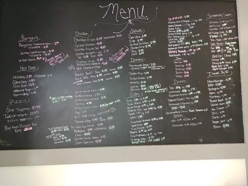 Menu at Front Porch Store & Deli restaurant, Fort Blackmore