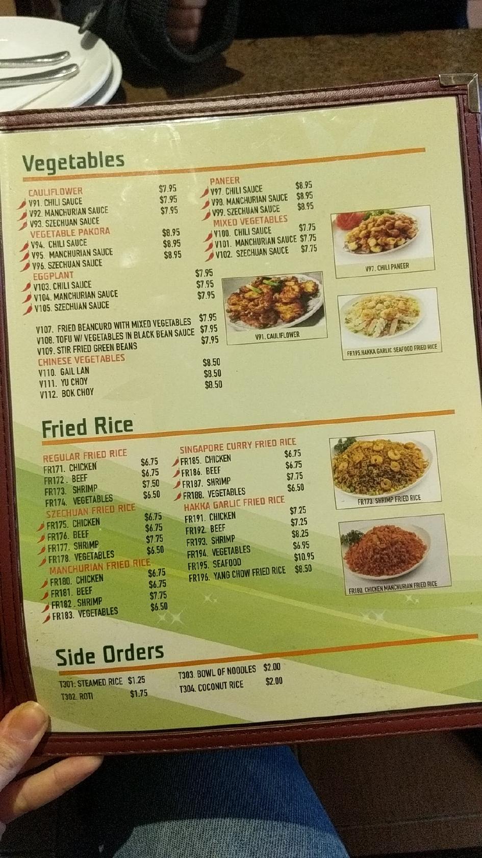 Menu at Hakka Wok restaurant, Markham
