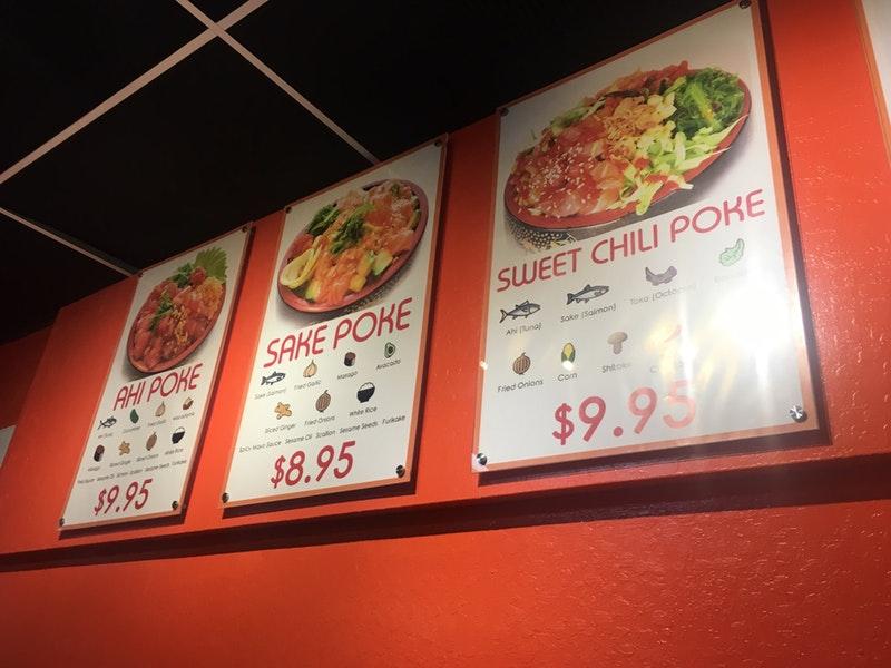 Menu at Local Poke restaurant, Pleasanton