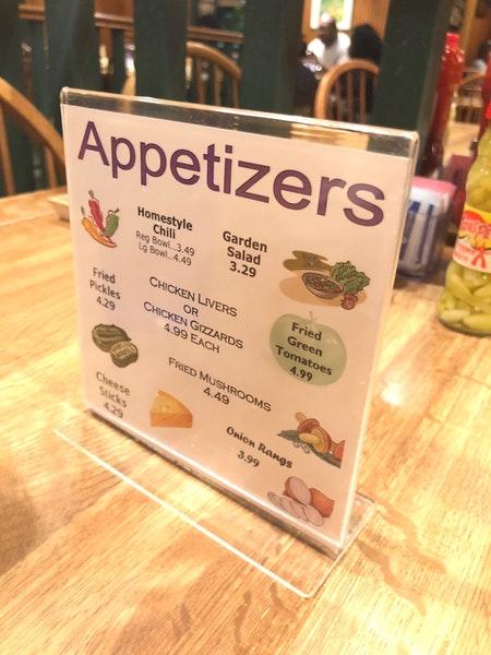 Menu at PoFolks Restaurant, Saint Petersburg, 34th St N
