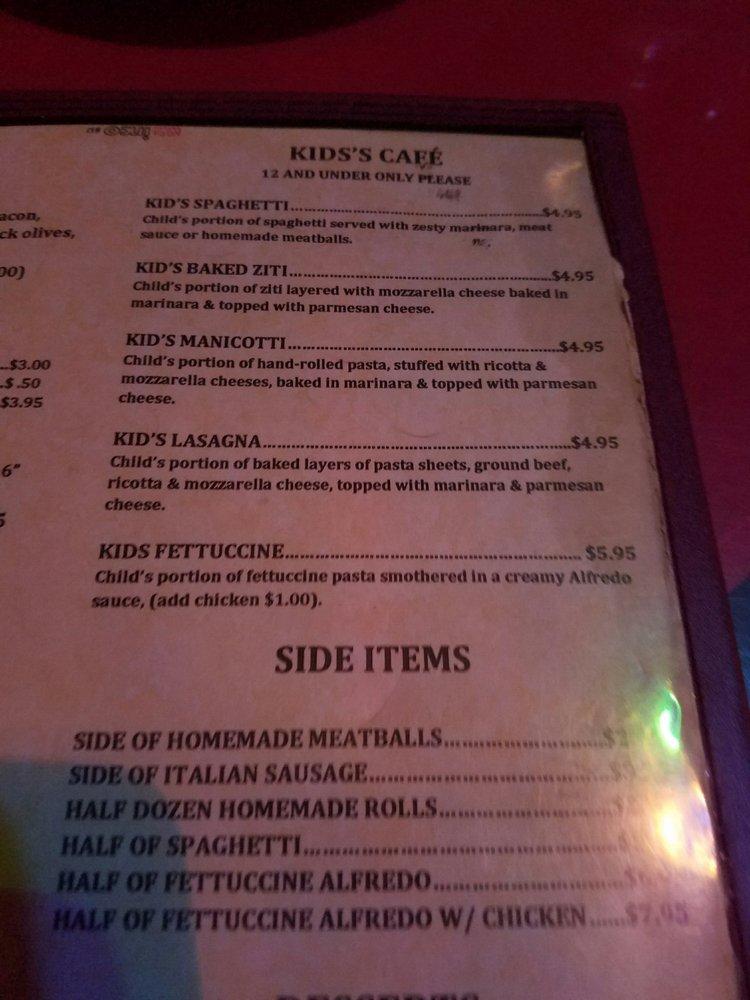 Menu at Prespa's Italian Restaurant 1, Arlington, W Arkansas Ln