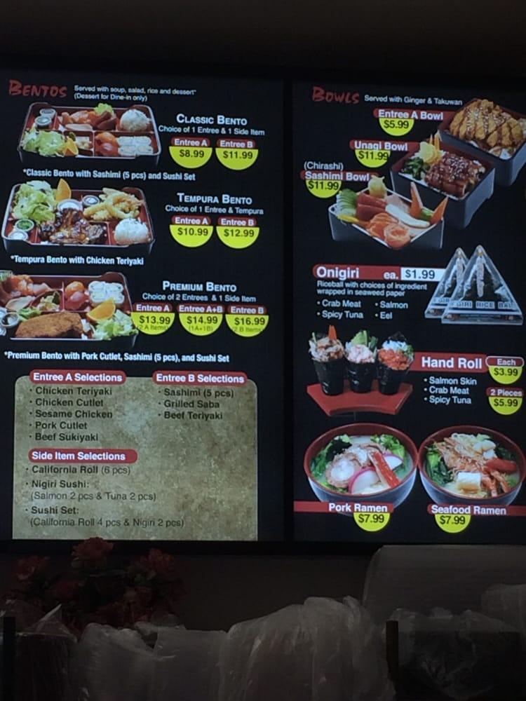 Menu at Sushi in The Box restaurant, Temple City
