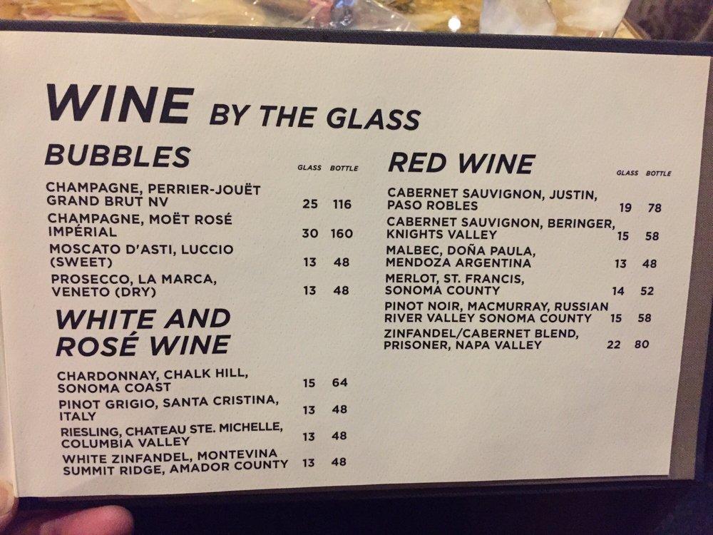 Menu at Alto Bar, Las Vegas, S Las Vegas Blvd