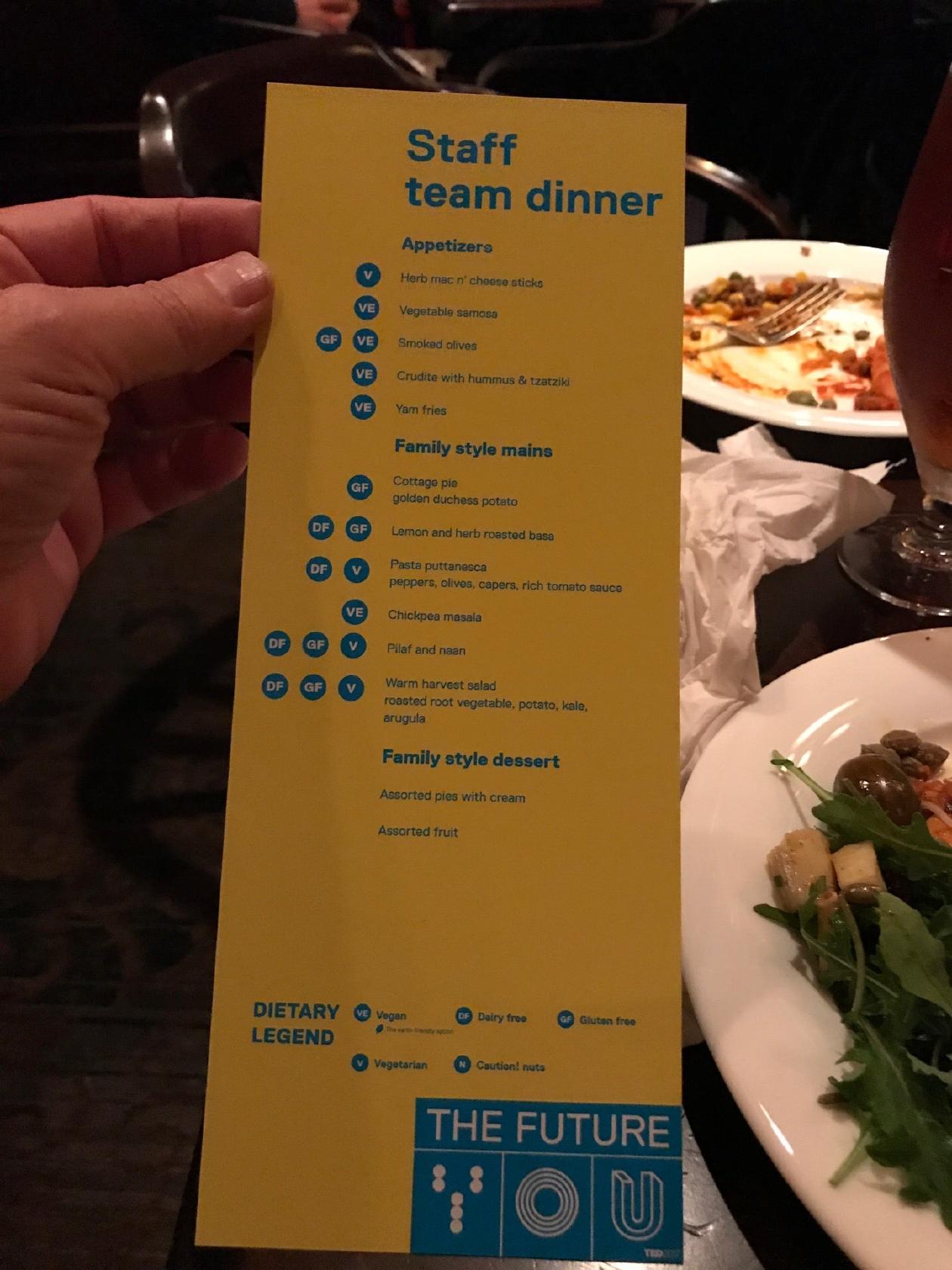 Menu at Lions Pub, Vancouver