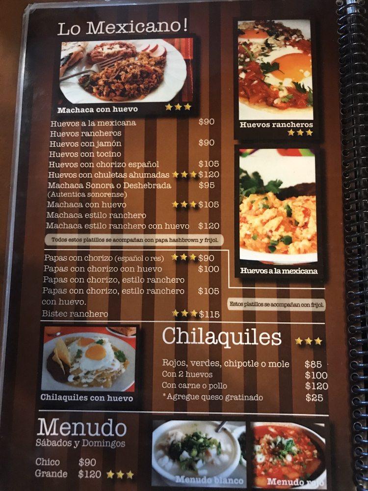 Menu at Ruedo BBQ, Tijuana
