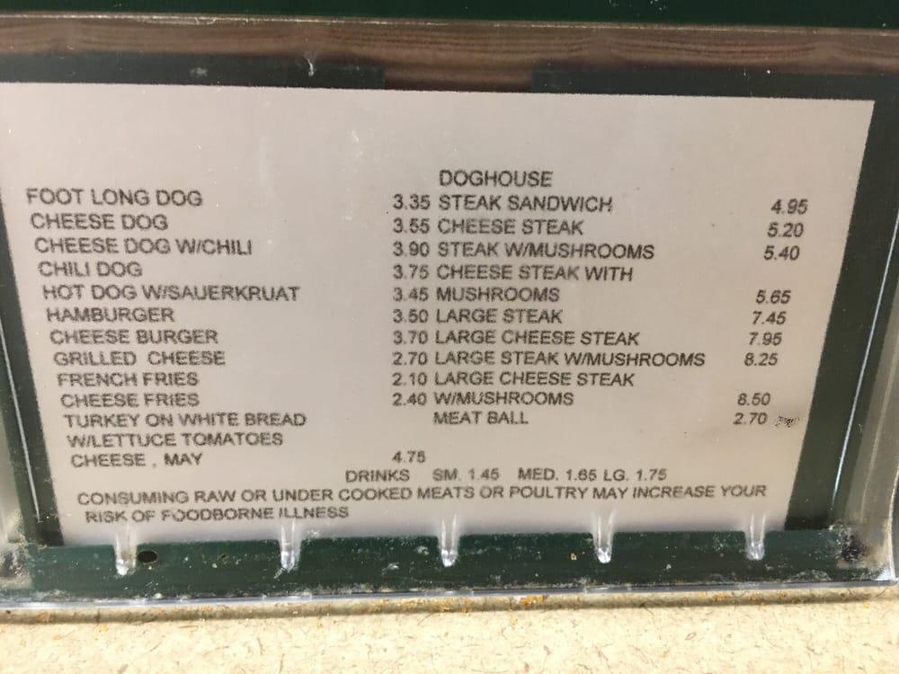 Menu at The Dog House restaurant, New Castle