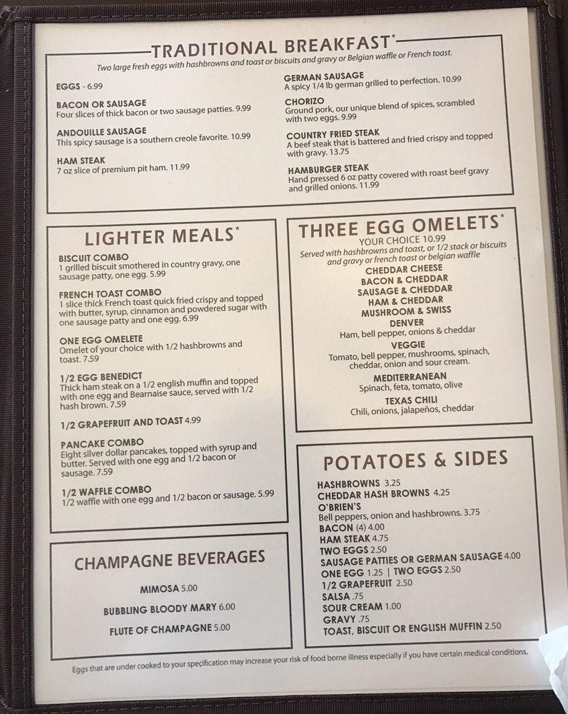Menu at Wolffy's Breakfast Burgers and Brew restaurant, Airway Heights