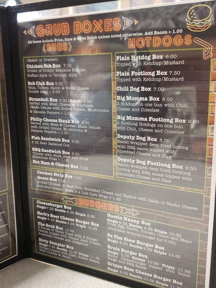 Menu at Backstreet Grub restaurant, Irvine