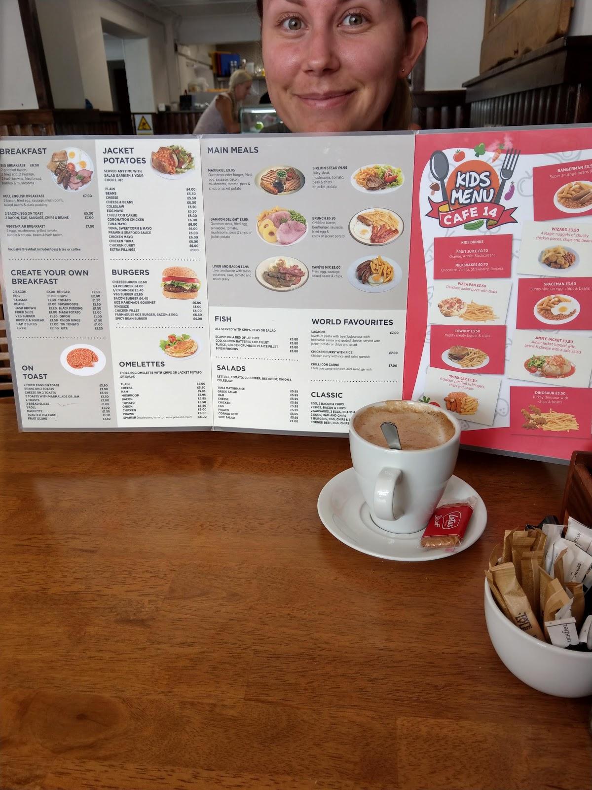 Menu at Caféye restaurant, Eye