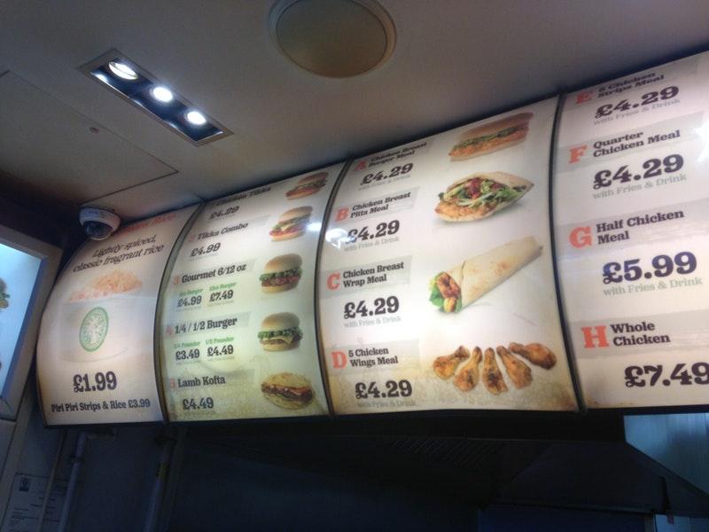 Menu at Roosters Piri Piri restaurant, Watford, 38b High St