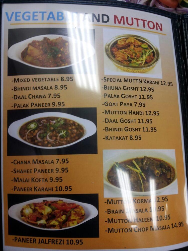 Menu at Anmol Restaurant - Milwaukee, Milwaukee, 711 W Historic Mitchell St