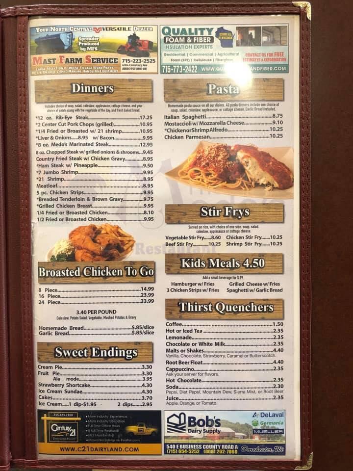 Menu at Medo's Family Style Restaurant, Abbotsford, 311 N 4th St
