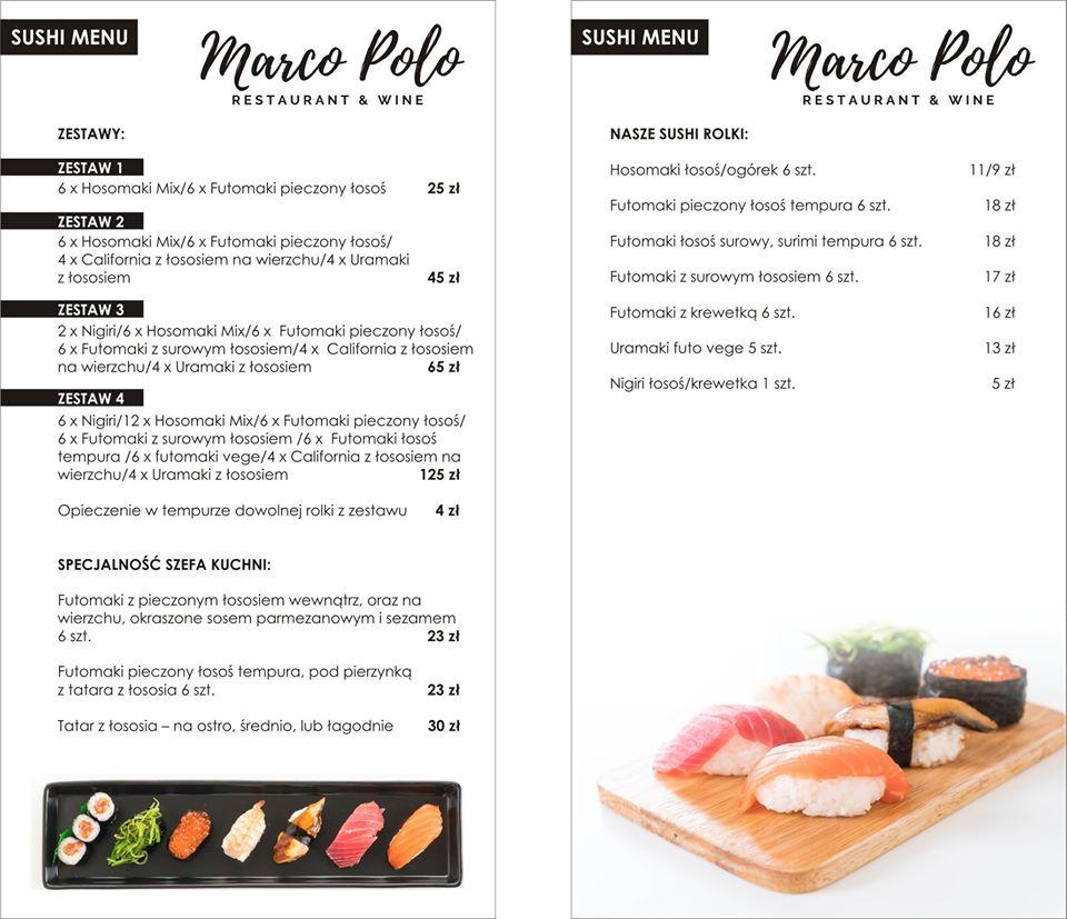 Menu at Marco Polo Restaurant & Wine, Wrocław