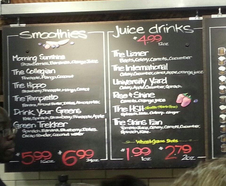 Menu at Whole Foods Market fast food, Washington, I St NW