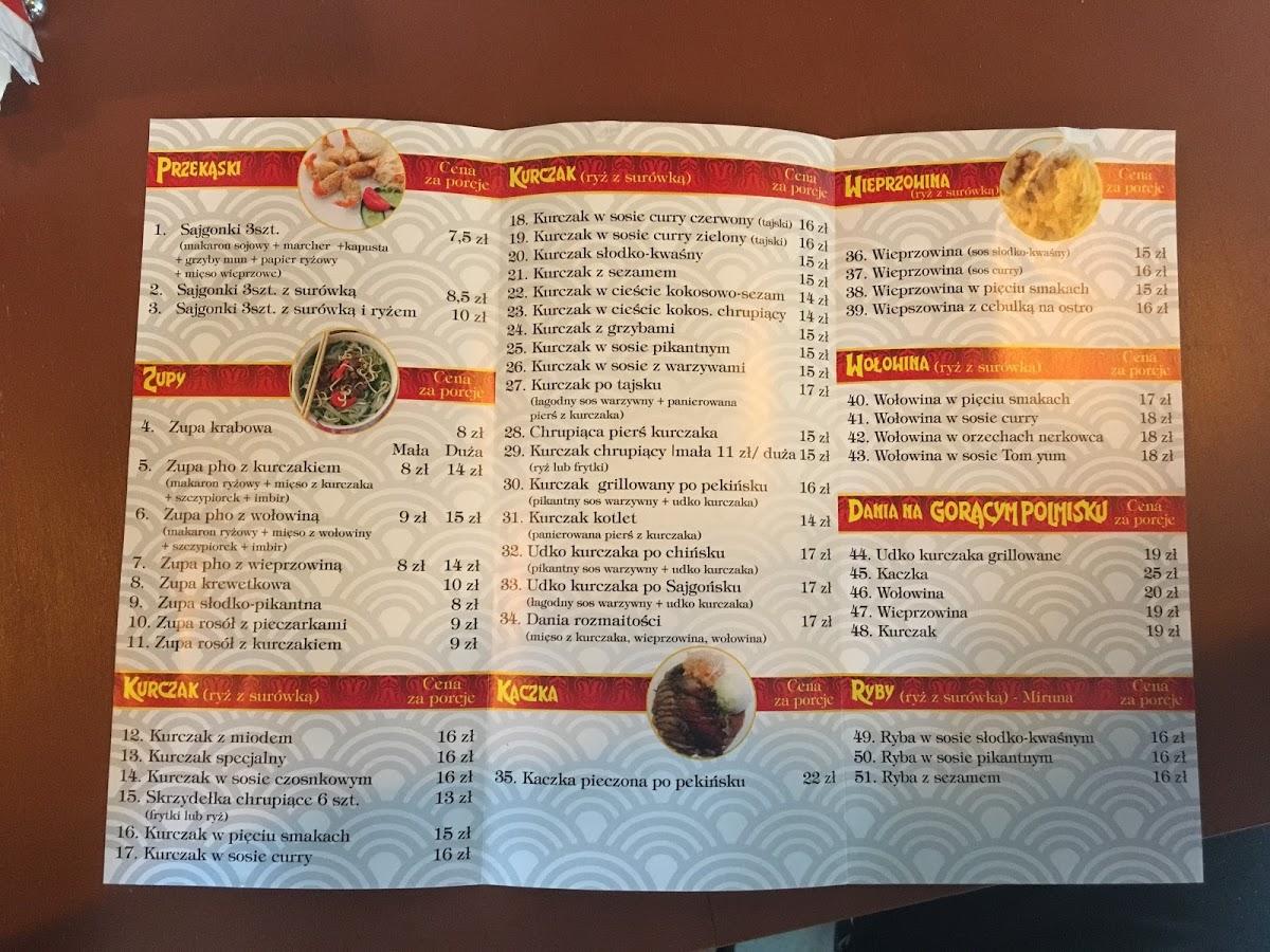 Menu at Bar BiBi Kuchnia Azjatycka, Bialystok