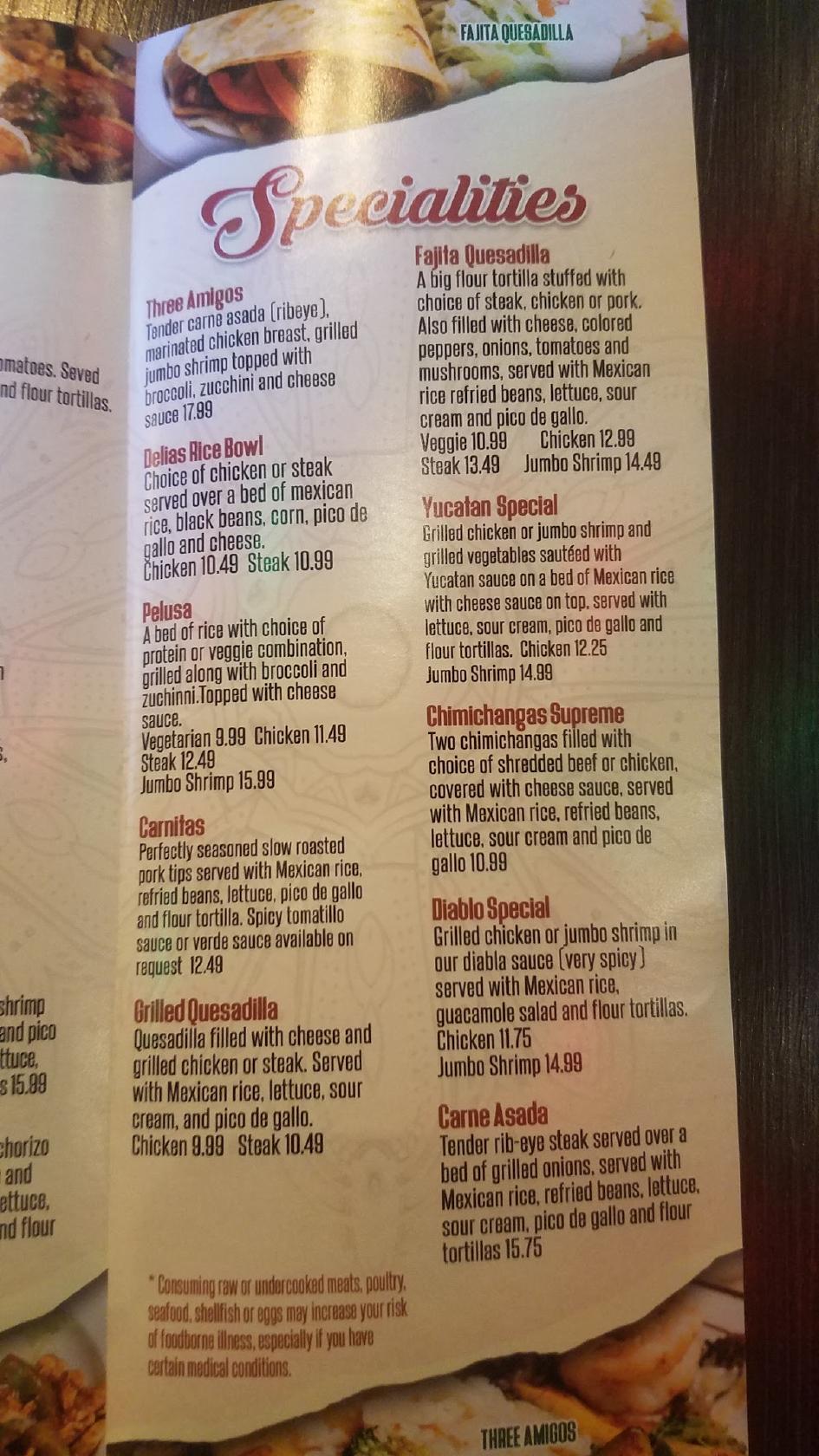 Menu at Mi Cerrito Mexican Restaurant Crestline, Crestline