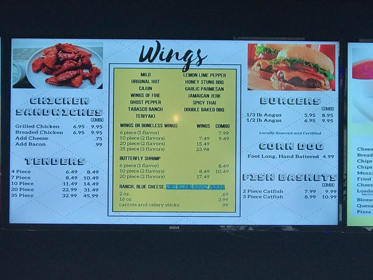 Menu at Wing Dingers restaurant, Mineola, 700 NW Loop 564