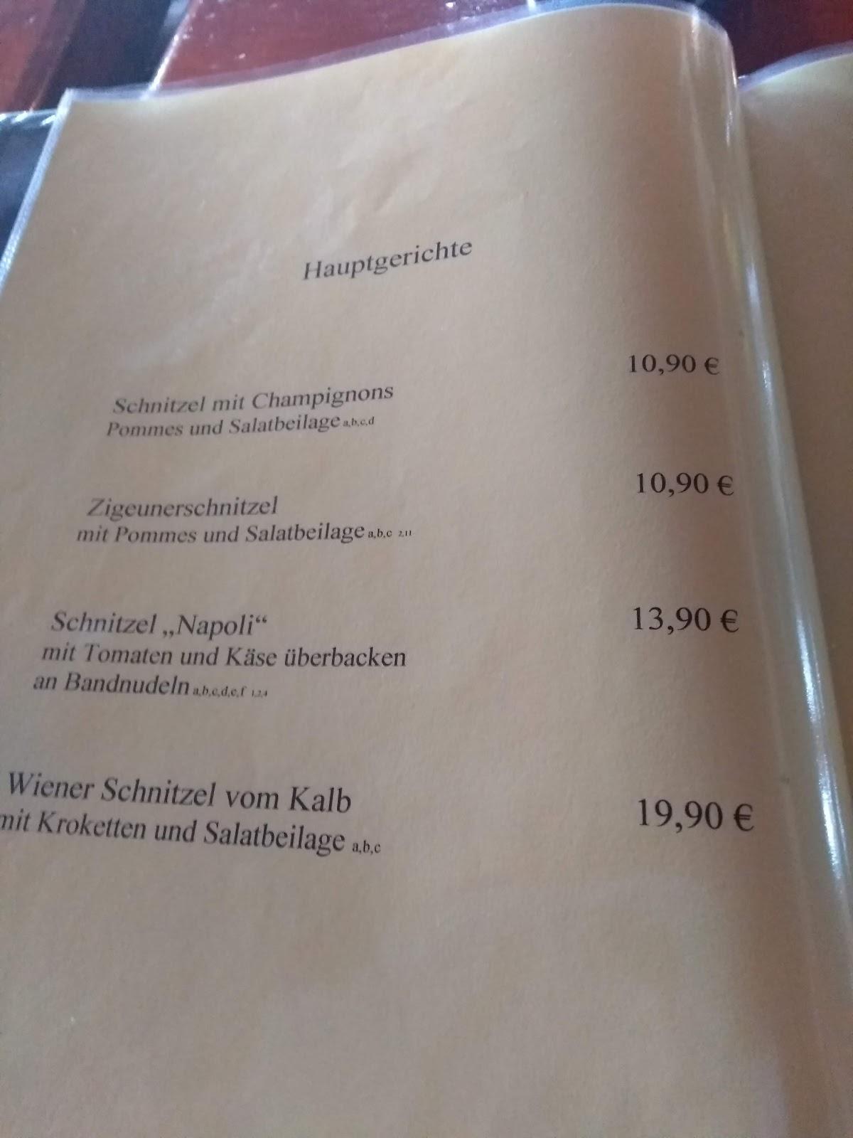 Menu at Berggasthof und Pension Hohe Klinge restaurant, Trusetal, Hohe ...