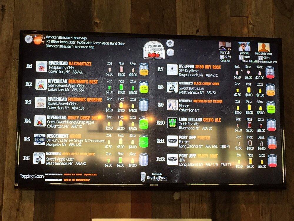 Menu at Riverhead Ciderhouse pub & bar, Calverton