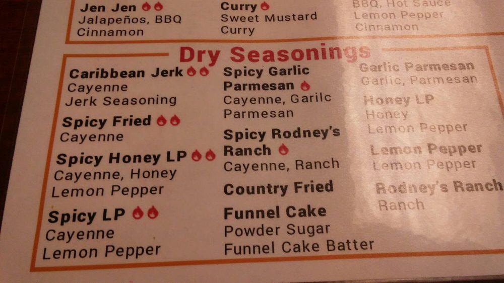 Menu at Wayne's Wings restaurant, San Antonio, Walzem Rd