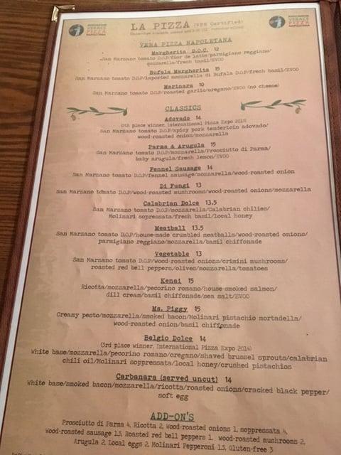 Menu at Fat Olives pizzeria, Flagstaff