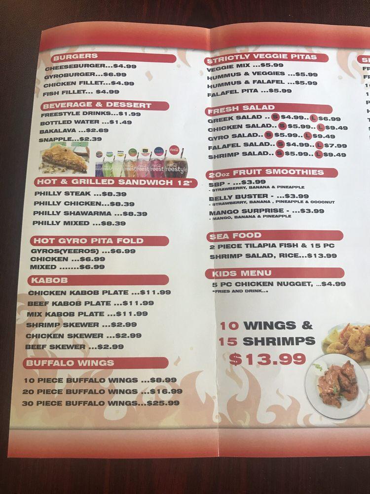Menu at Loop Gyros restaurant, Kissimmee, W Osceola Pkwy