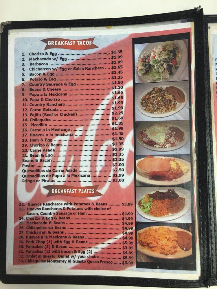 Menu at Lucy Cafe, San Antonio