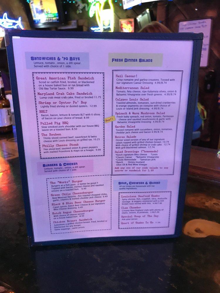 Menu at The Ketch Seafood Grill restaurant, Lexington