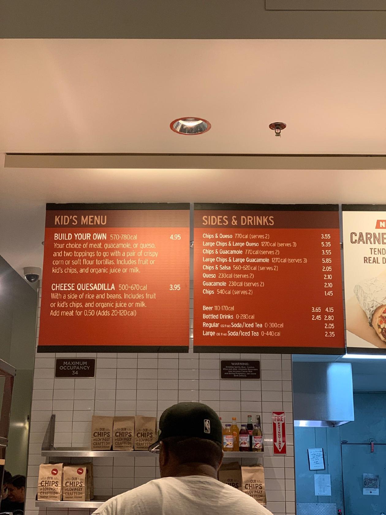 Menu at Chipotle Mexican Grill fast food, Jurupa Valley, Limonite Ave ...